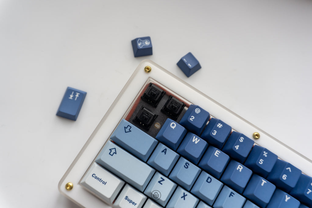 60% O-ring Frosted Clear - Koi Engraving – SM Keyboards LLC